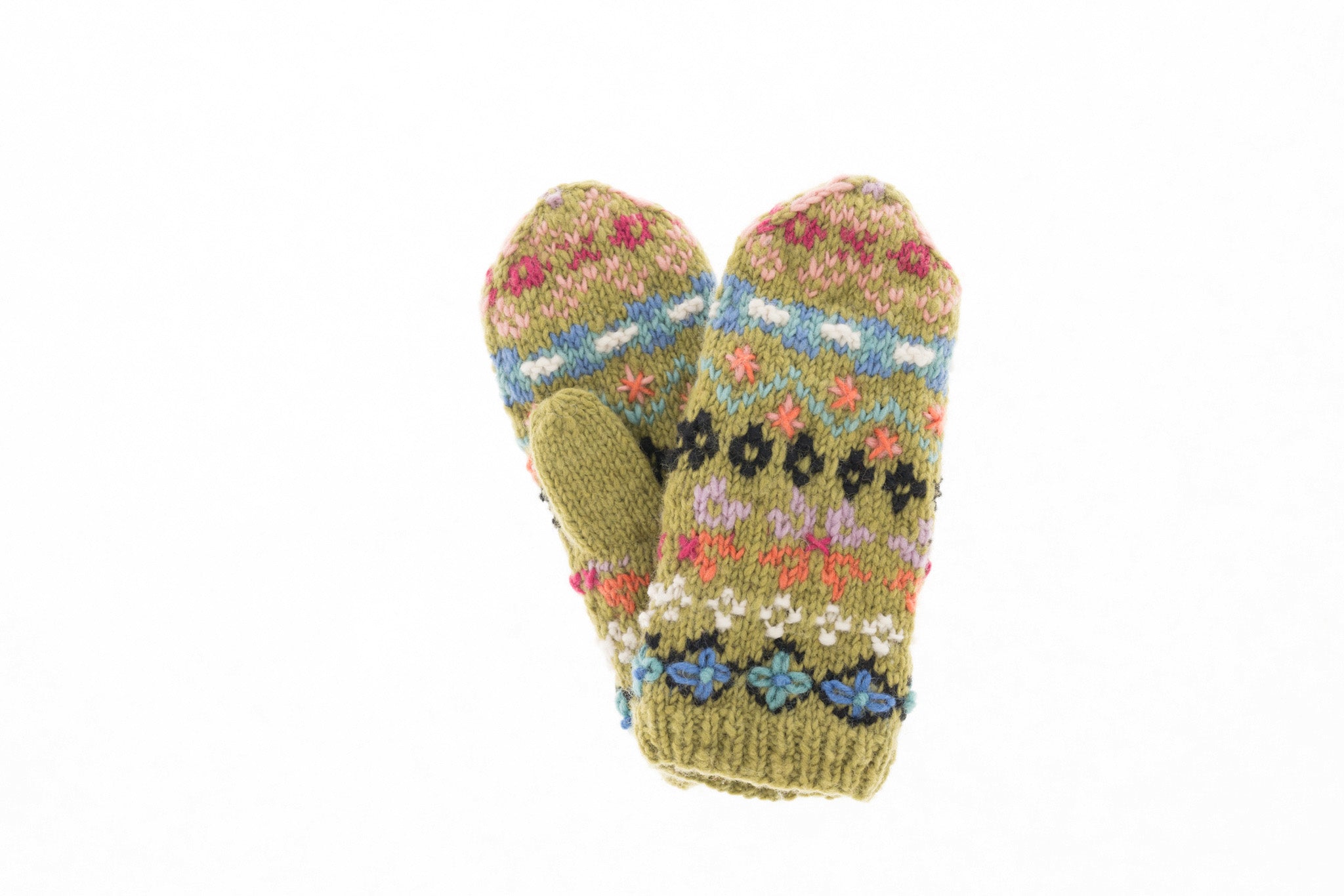 River Mittens – French Knot