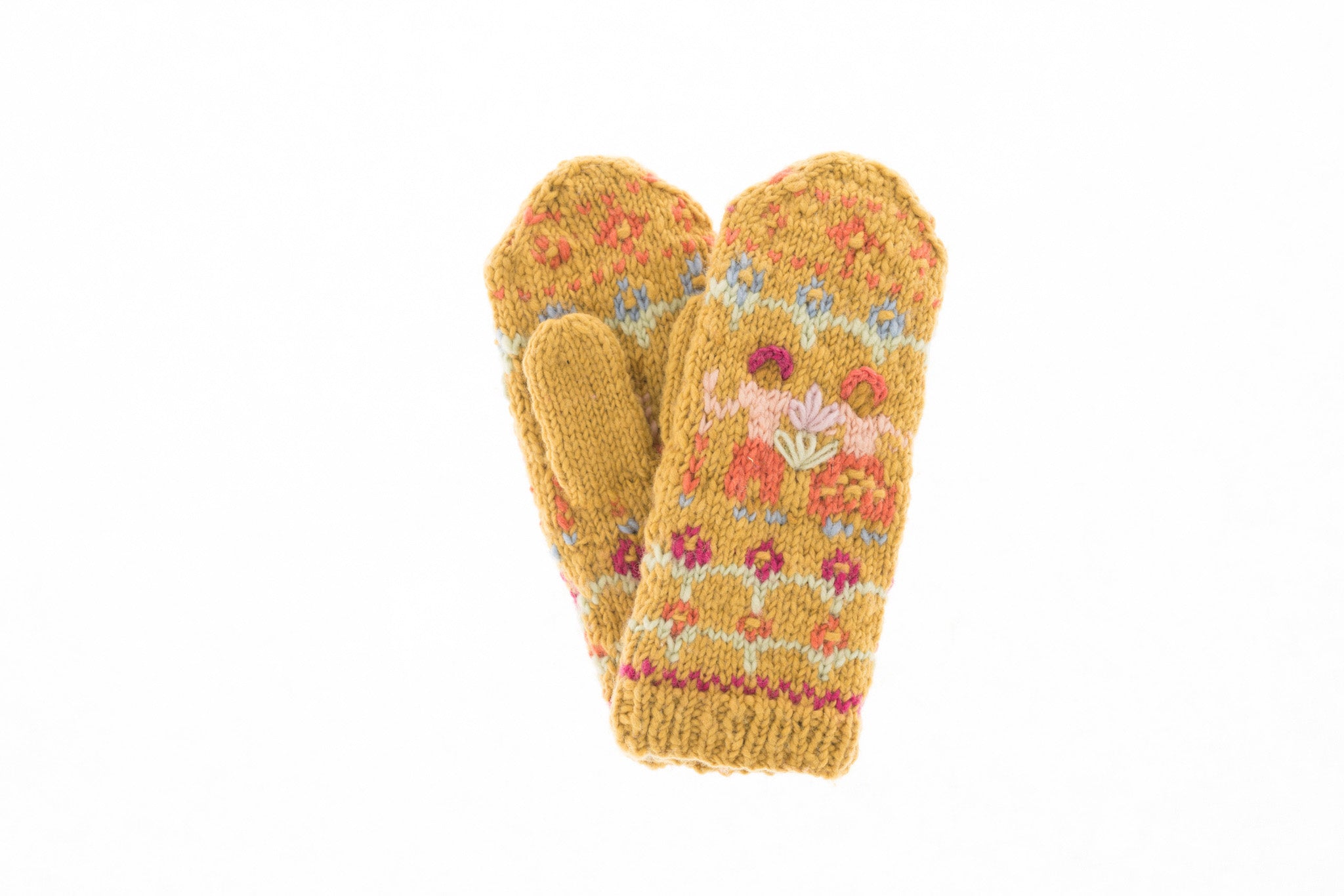 Joyful People Mittens – French Knot