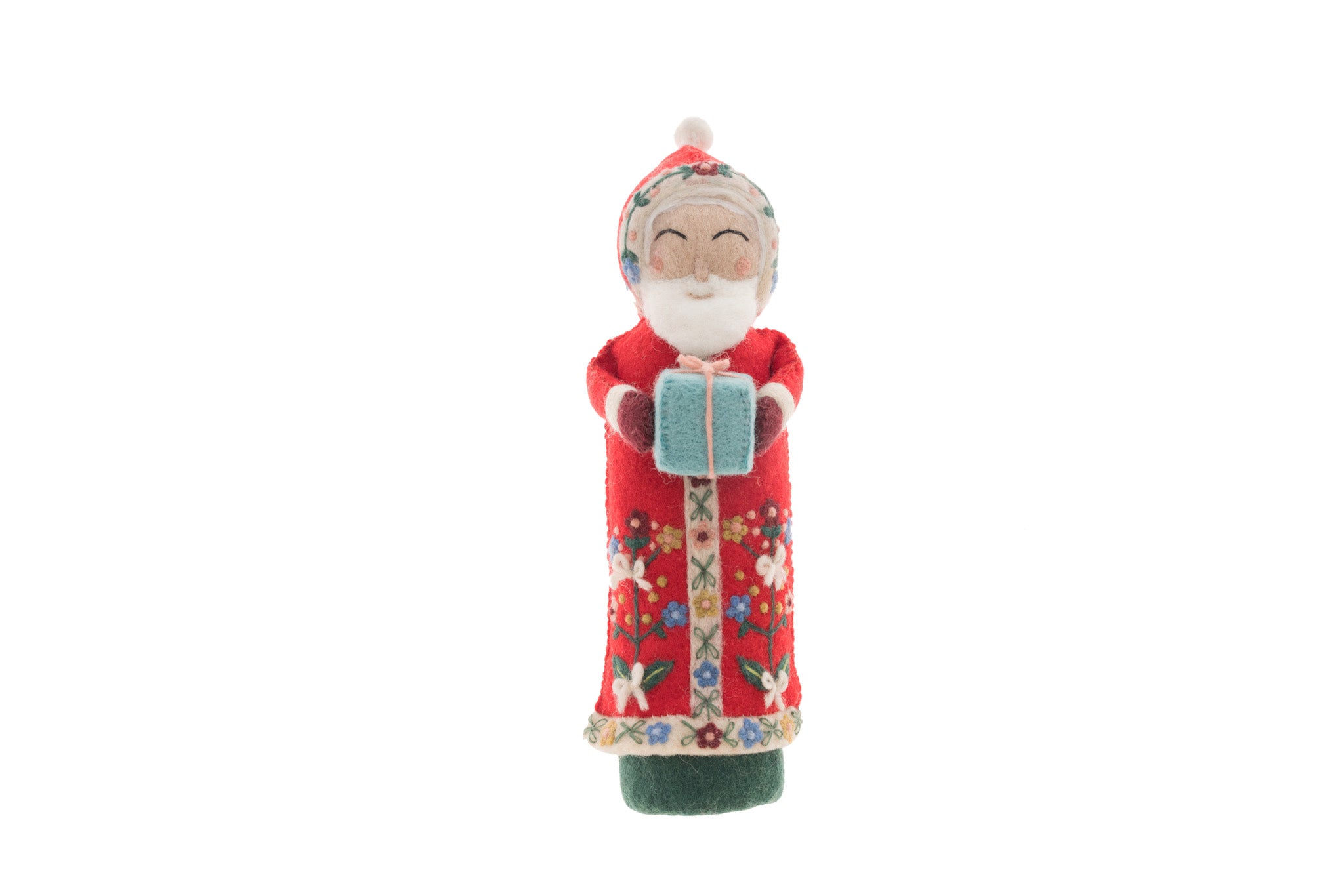 Santa Mantel Topper – French Knot